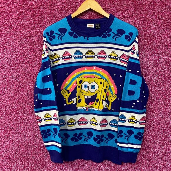 Nickelodeon | Sweaters | Nickelodeon Spongebob Squarepants Ugly ...